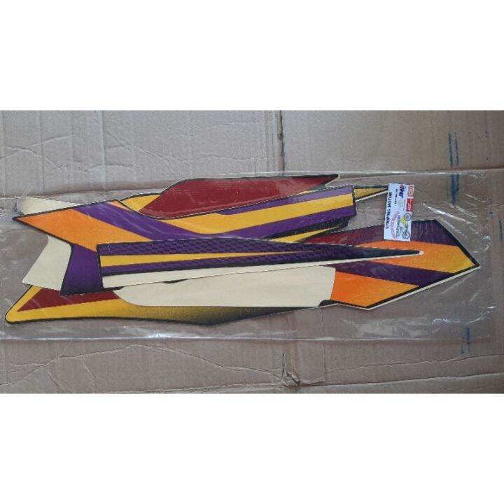 STIKER STRIPING LES BODY MOTOR HONDA GL MAX 2003 TANGKI merah LIS ...