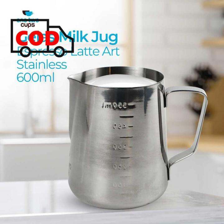 Gelas Milk Jug Kopi Espresso Latte Art Stainless Steel Ada Garis Takaran Ujung Moncong Anti ...