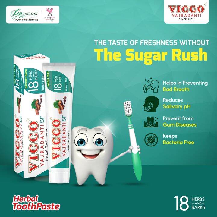 VICCO Herbal Toothpaste Sugar Free Flavor 200g | Lazada PH