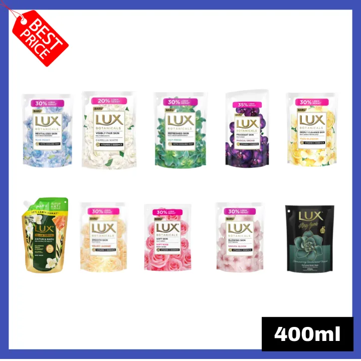 LUX sabun mandi cair body wash refill 400ml / sabun cair lux refill - all variant | Lazada Indonesia