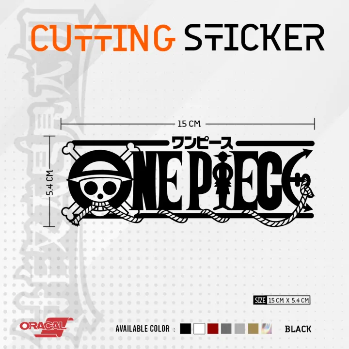 Cutting Sticker Anime One Piece Text Logo Small | Stiker Cutting Logo ...