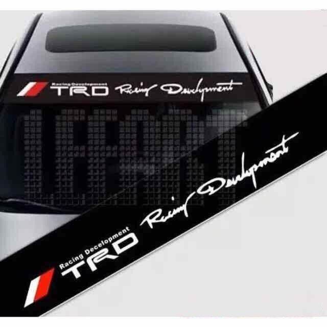 TRD Sticker Windshield Sun Break Style with Background Black and ...