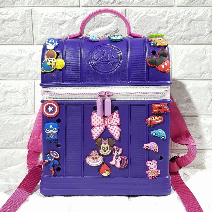 Crocs backpack for Kids with Free 20 assorted Jibbits Korean fashion ...
