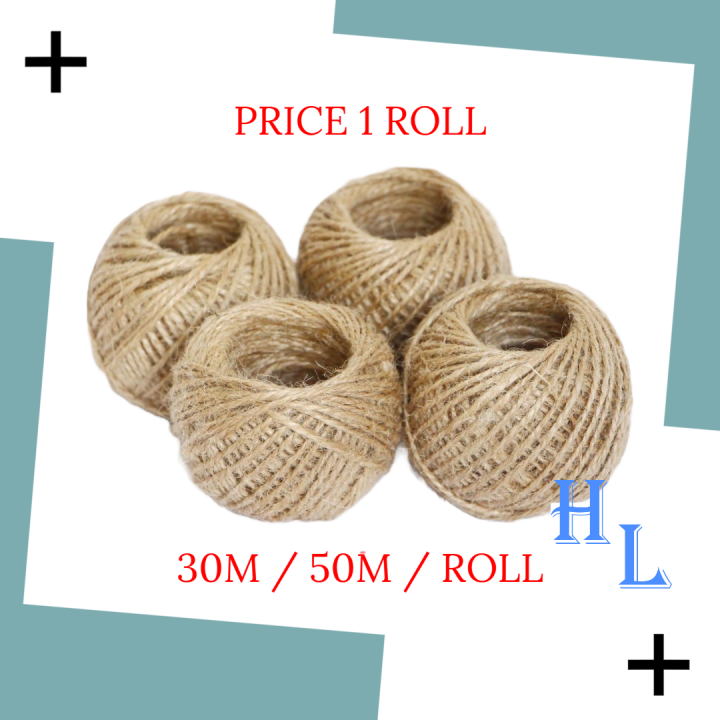 Brown Jute Hemp Rope Twine String / Tali Guni 麻绳 (Ready Stock) 30Meter/ 50Meter | Lazada