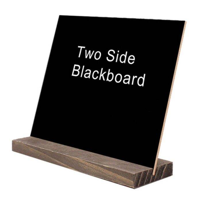 1Set Wood Tabletop Chalkboard Double Sided Blackboard Message Board ...