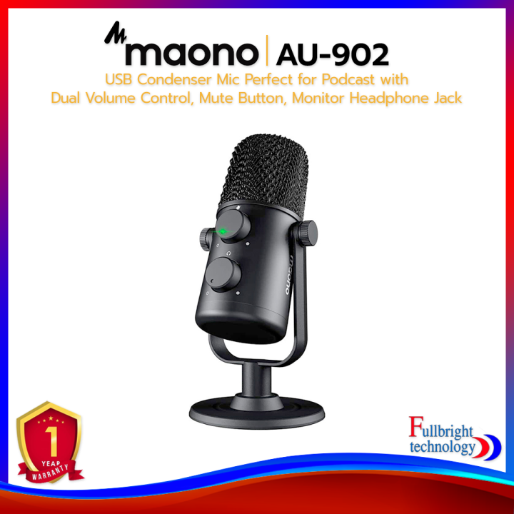 Maono AU-902 USB Condenser Mic Perfect for Podcast ไมคอนเดนเซอร์แบบ USB สำหรับงาน Caster และ ...