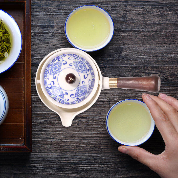 Chinese Gong Fu Tea Set Portable 360 Rotation Teapot Ceramic Tea Maker ...