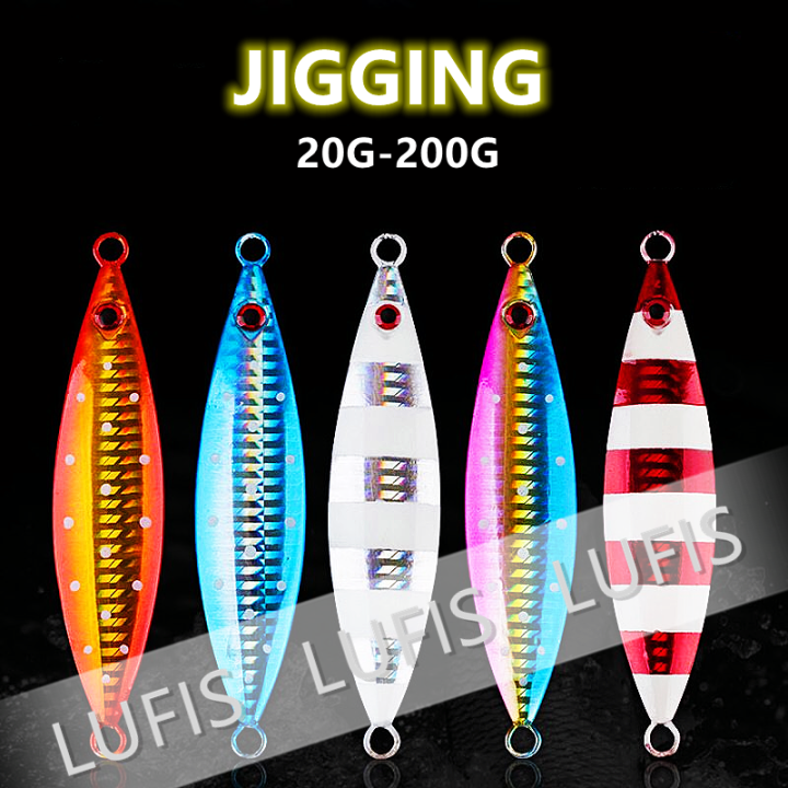 8สี20G/30G/40G/60G/80G/100G/120G/150G/200G Umpan Casting Jig ตกปลาสำหรับตกปลาทะเลช้า Jigging ...