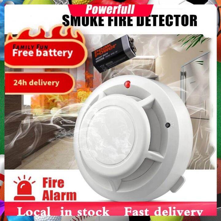 ۞ Photoelectric Sensitive Sensor Smoke Detector Fire Alarm For Family ...