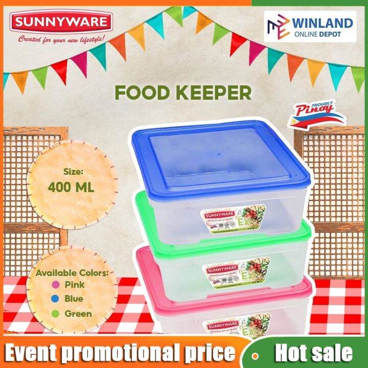SUNNYWARE by Winland 0.4L 400mL EZI Food Saver Keeper Storage Container Microwavable Plastic 721 ...