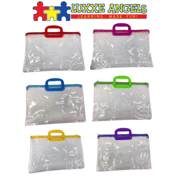 Luxxe Angels Plain Transparent Plastic Envelope with Handle | 1 pc ...