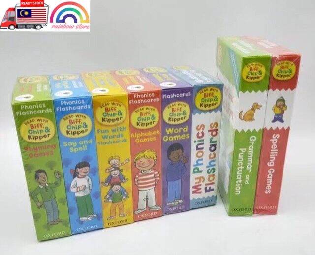 OXFORD Biff, Chip & Kipper Reading Activity Set (8 pack of flash cards ...