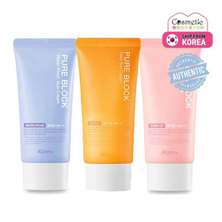 [APIEU] Pure Block sun cream 50ml (Tone up / Waterproof / Natural Daily ...