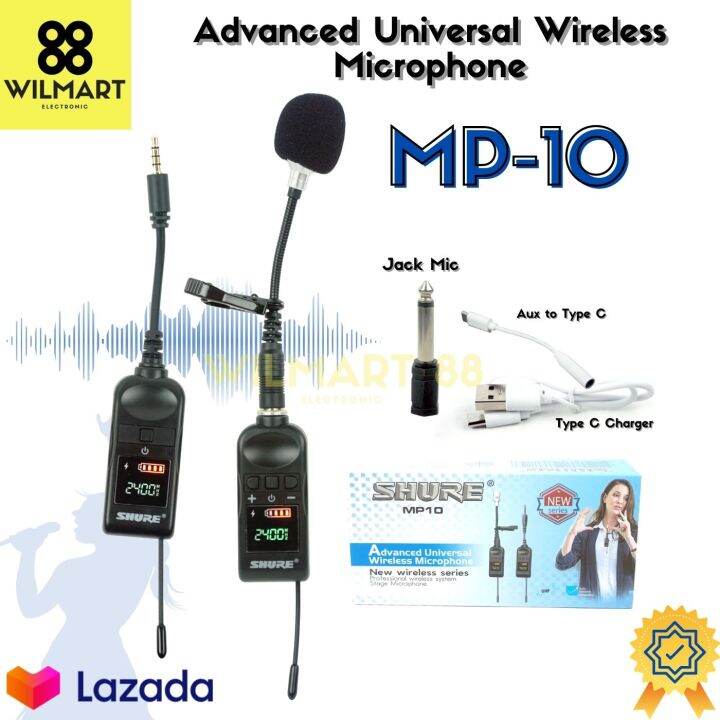 Professional Microphone MP-10 - Mic Jepit Wireless MP 10 - Jack , Mic ...