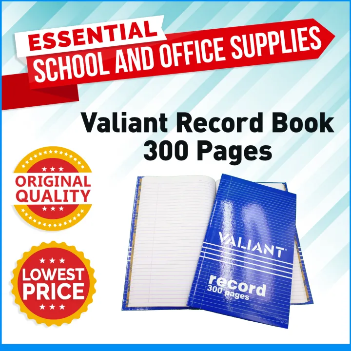 Valiant Blue Record Book / Log Book 300 pages (Bundle of 10!) | Lazada PH