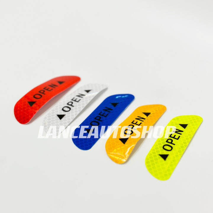 4PCS Auto Car Door OPEN Reflective Sticker Car OPEN Reflective Tape ...
