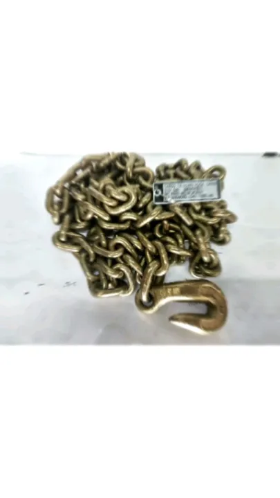 CHAIN HOOK SET TIE DOWN HOOK CHAIN G80 8mm x9feet 5/16” alloy chain car ...
