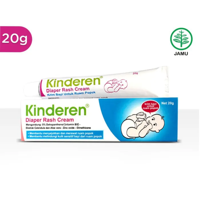 KINDEREN DIAPER RASH CREAM 20 GR Krim Mengatasi Ruam Popok Bayi ...