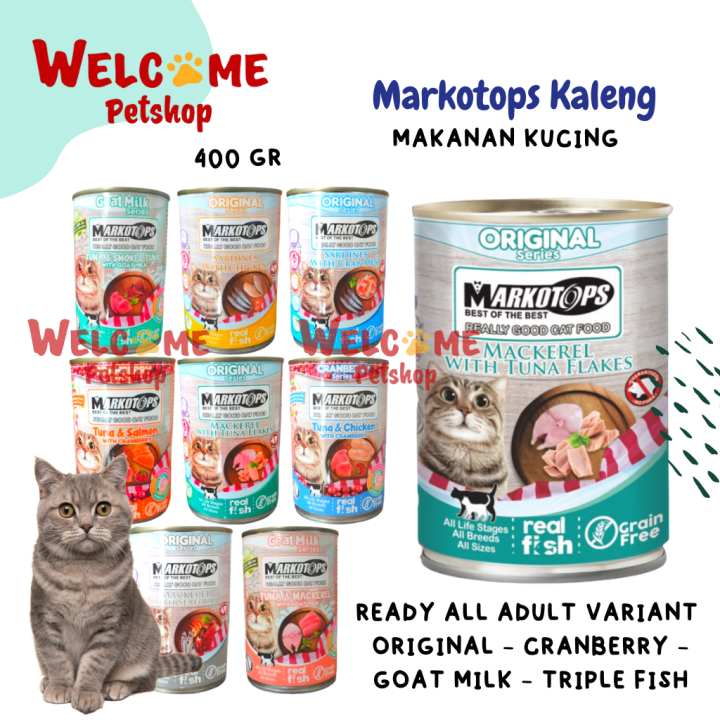Markotops Kaleng 400g Makanan Kucing Original Cranberry Goat Milk All ...