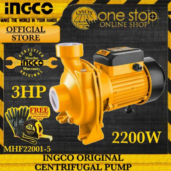Original Brand Of Ingco Centrifugal Water Pump 2200W 3HP with Free ...
