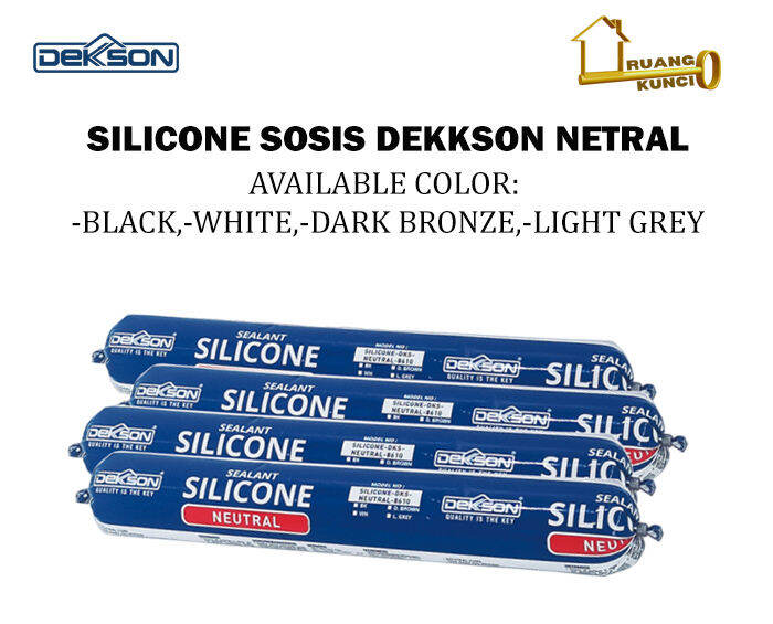 Lem Silicone Sosis Netral Dekkson / Lem Silikon Dodol / Lem Kaca Silent ...