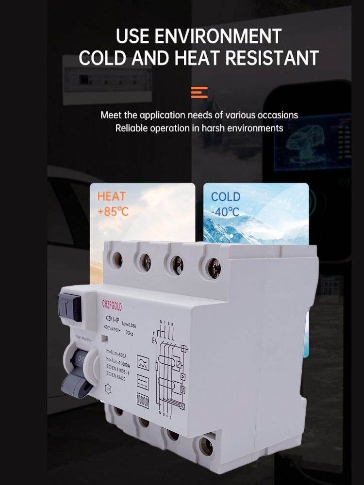 High quality RCD RCCB B type earth leakage residual current circuit breaker Evse 2P 4P AC 40a ...