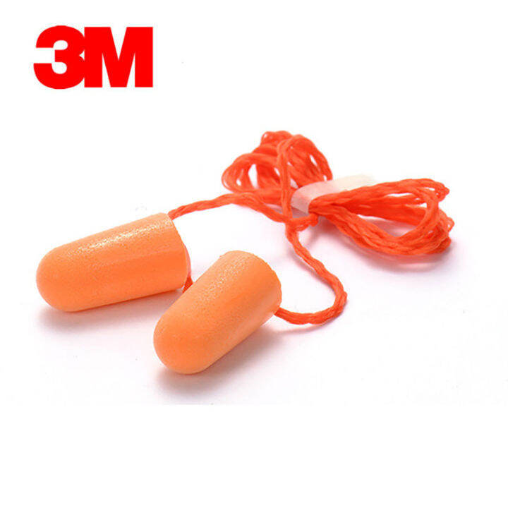 3M Earplug ที่อุดหู โฟมอุดหู ลดเสีย ง 3M-1110 มีสาย สีส้ม (ลดเสียง (NRR) เท่ากับ 29 เดซิเบล ...