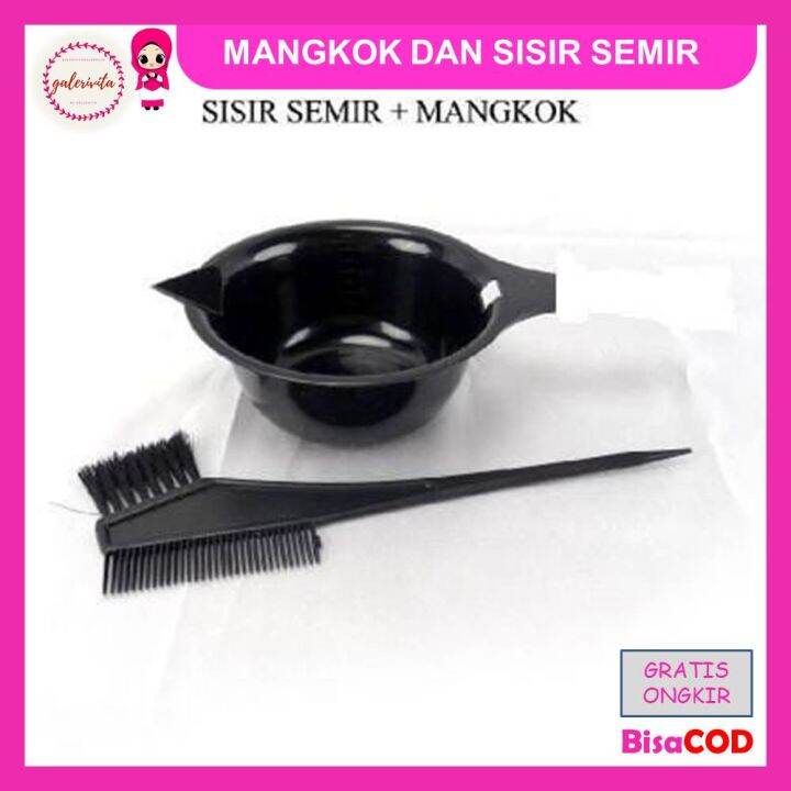 Mangkok dan Sisir Cat Rambut / Mangkuk Semir Cat Rambut Bonding ...
