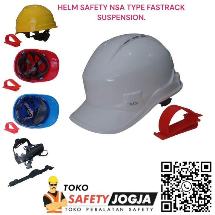HELM SAFETY PROYEK FASTRACK TALI PUTAR NSA SNI GRATIS PENJEPIT HELM ...