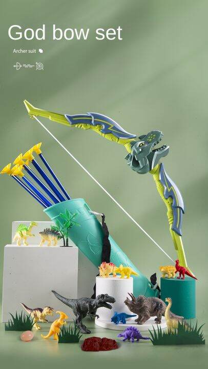 Dinosaur bow and arrow traditional toy shooting archery Tyrannosaurus ...