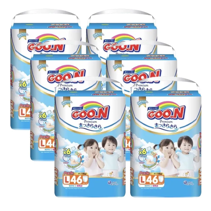 Goo.N Super Slim Pants Diaper Large 6 Pack (46's per Pack) | Lazada PH