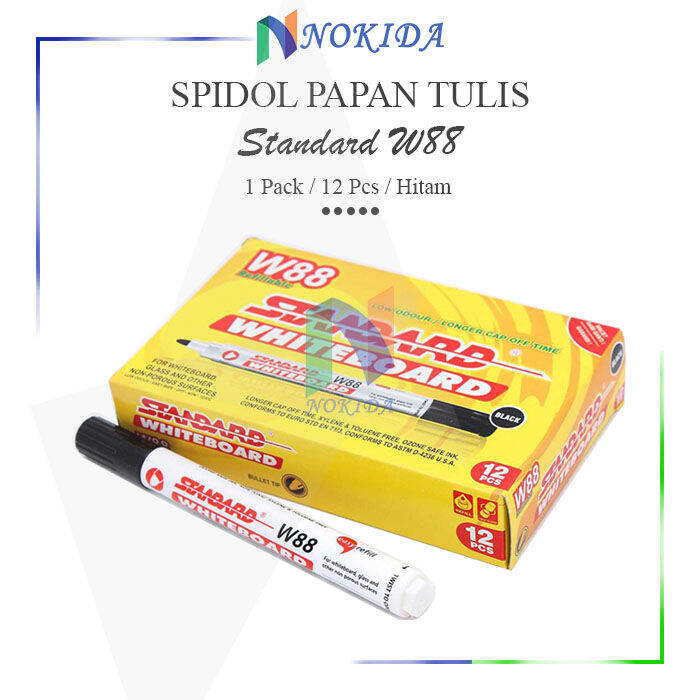 Nokida Spidol Papan Tulis Standard [12 Pcs] / Spidol Non Permanent 1 ...