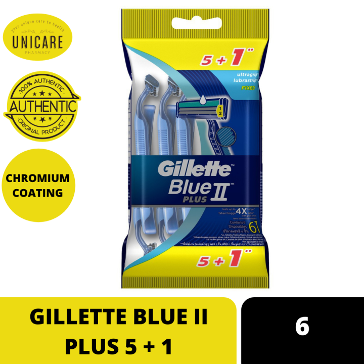Gillette Blue II Plus 5 + 1 (6's) | Lazada