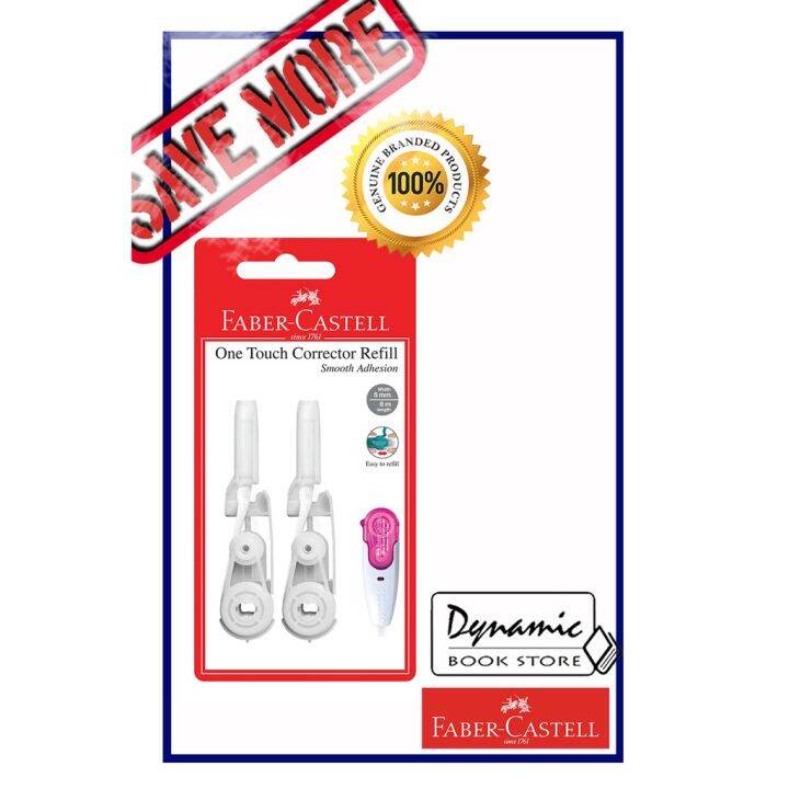 Faber-Castell One Touch Correction Tape Refill (2 pcs) | Lazada