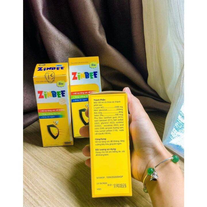Siro Zinbee ăn ngon, tăng sức đề kháng hộp 1 lọ 100ml | Lazada.vn