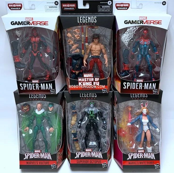 Hasbro Marvel Legends Spiderman Set of 6 Figures BAF Demogoblin ...