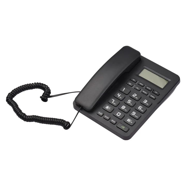 Desktop Corded Landline Phone Fixed Telephone Big Button for Elderly Seniors Phone with LCD ...