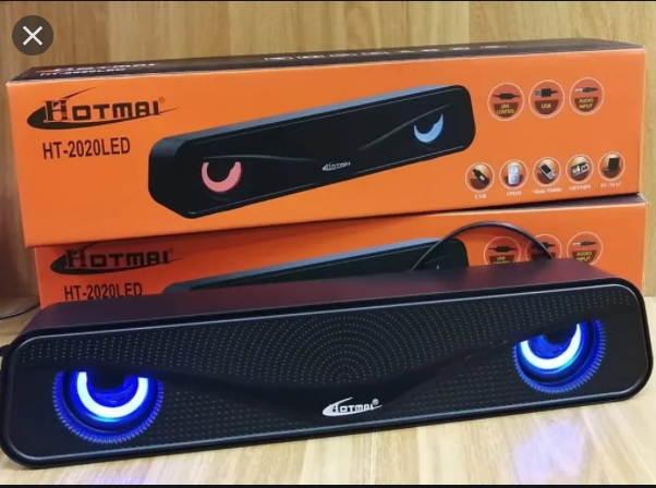 Hotmai HT-2020LED Portable Wired Computer Speaker - Black | Lazada PH