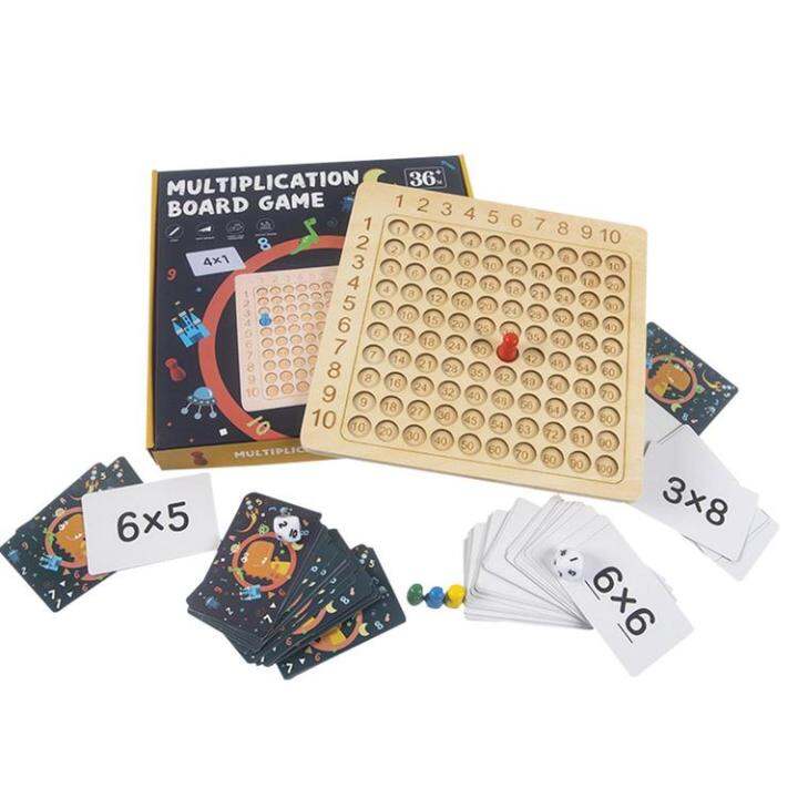 Multiplication & Math Table Board Game Montessori Kids Counting A ...