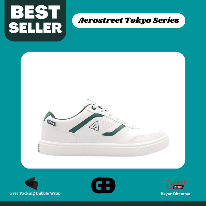 Aerostreet 36-45 Tokyo Putih Army - Sepatu Sneakers Casual Pria Wanita ...