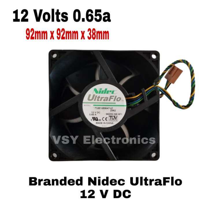 Original Nidec UltraFlo T92E12BMA7-07 12v O.65a Dc Blower Fan Cooler ...