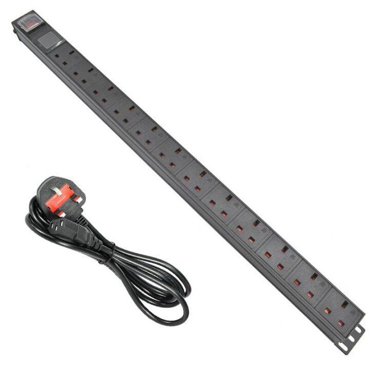 PDU Power Strip Network Cabinet Rack UK 3 PIN Adapter Output 12 Way ...