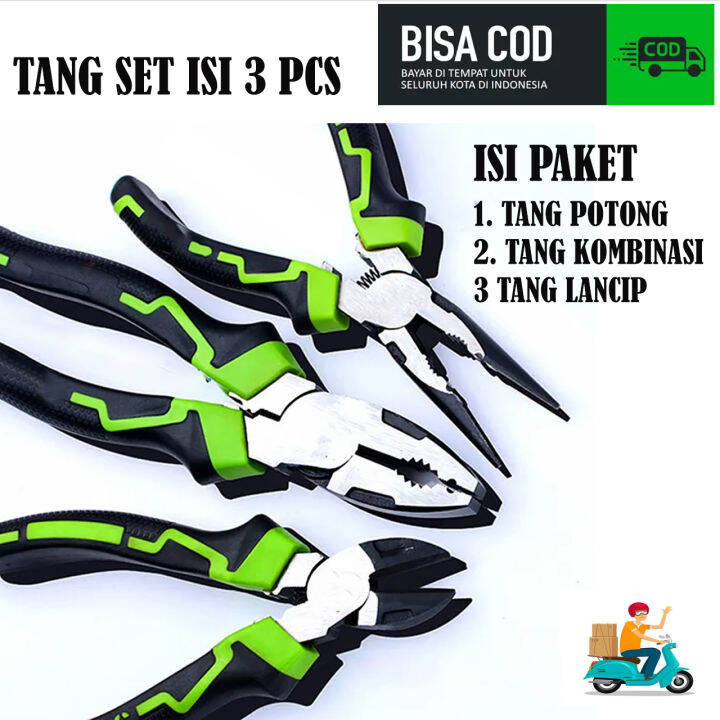 PROMO!!! 3 Pcs Tang Lancip Tang Potong Tang Kombinasi Set Pak 6 Inch ...