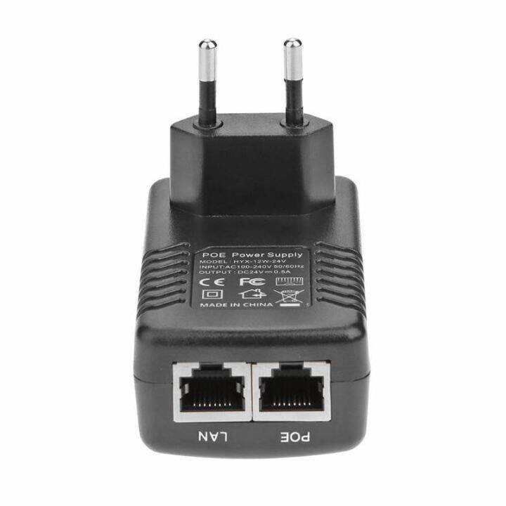 24V 0.5A POE Plug Injector Ethernet Adapter IP Phone Camera POE Switch ...
