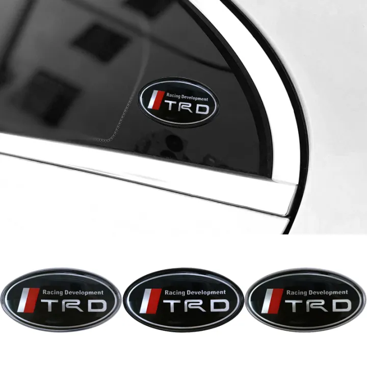 1 Piece Modified TRD Logo Car Body Side Emblem Trunk Badge Auto Rear ...