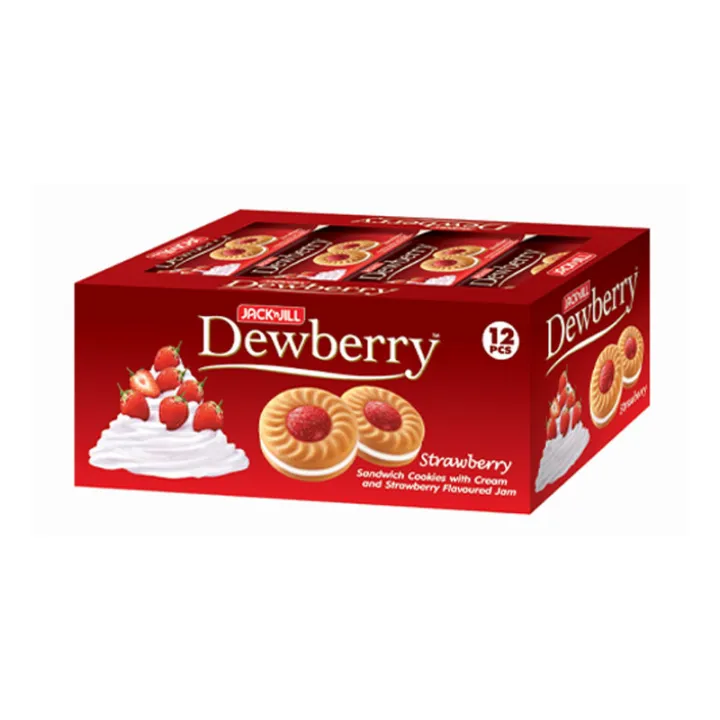 Dewberry ดิวเบอร์รี่ คุกกี้สอดไส้ครีมและแยม กลิ่นสตรอเบอร์รี่ 36 กรัม ...