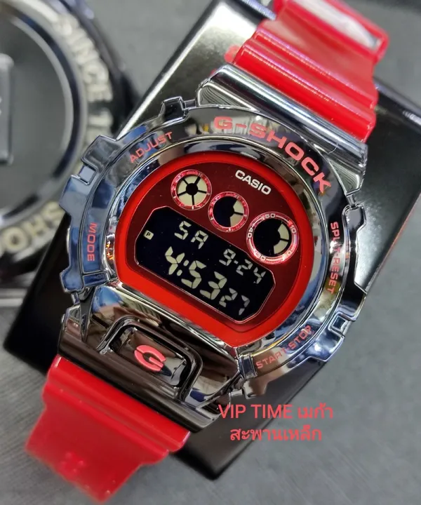 นาฬิกา G-SHOCK รุ่น GM-6900B-4 (GM-6900B-4DR)ตัวเรือนเป็นสแตนเลสรมดำ ...