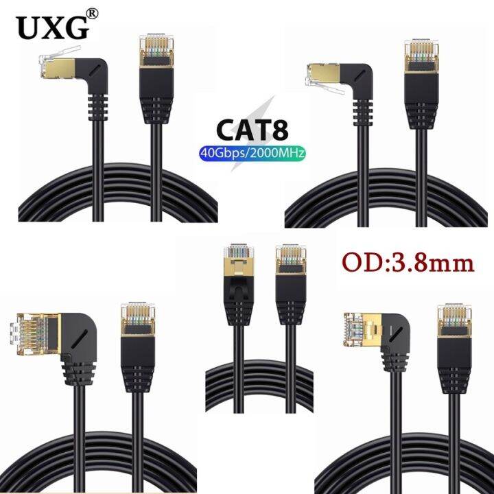 Ultra Slim Cat8 Ethernet Cable SFTP 40Gbps 2000Mhz Cat 8 RJ45 Network ...