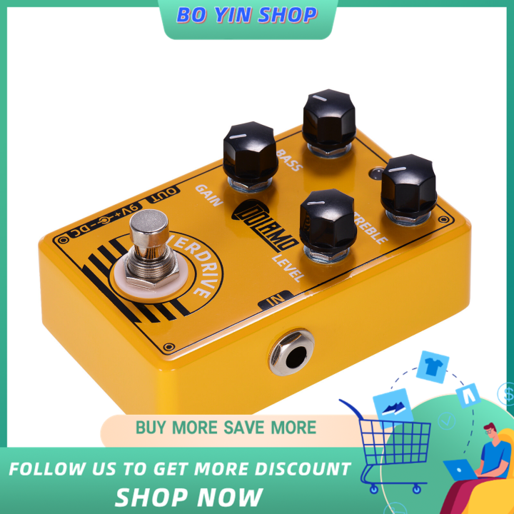 Dolamo D-8กีตาร์ Overdrive ที่มีเสียงแหลมเบส Gain การควบคุมระดับและ ...