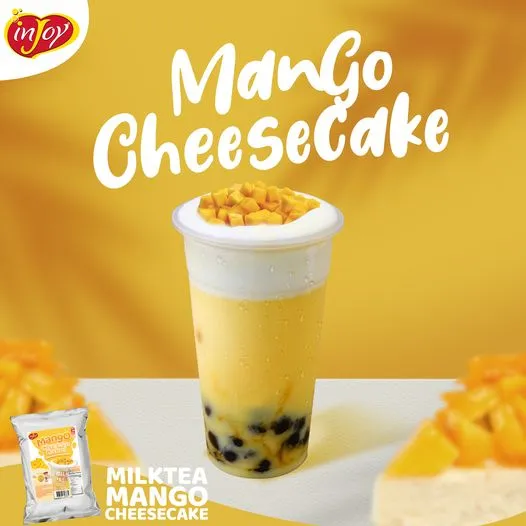 Injoy Instant Mango Cheesecake Milk Tea Powder Mix Drink 500g 4Liters ...